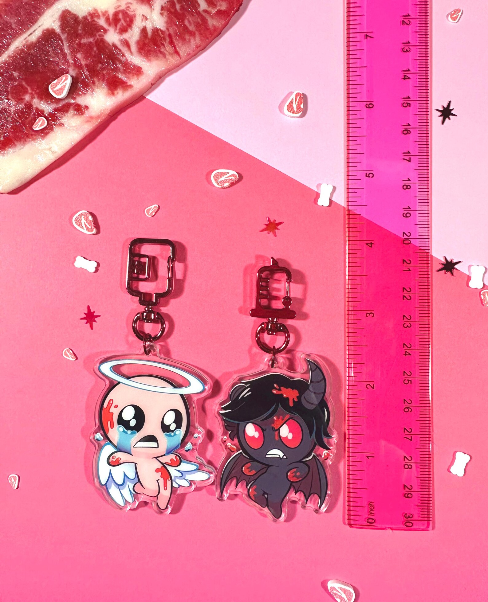 The Binding of Isaac TBOI Keychains - Isaac and Azazel - Glossy Acrylic ...