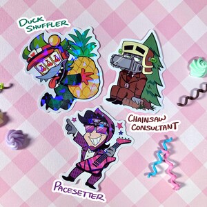Toontown Die Cut Vinyl Stickers - 2.5" Holographic - Corporate Clash - Etsy