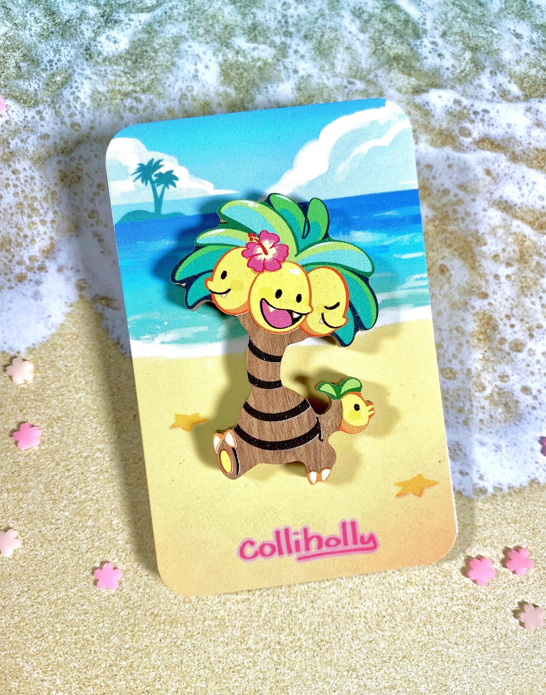 Alolan Exeggutor Pokemon Wooden Pin - 2in. - Etsy