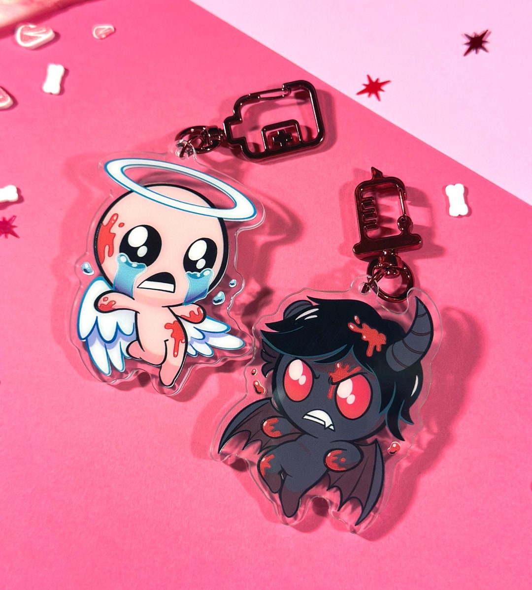 The Binding of Isaac TBOI Keychains - Isaac and Azazel - Glossy Acrylic ...