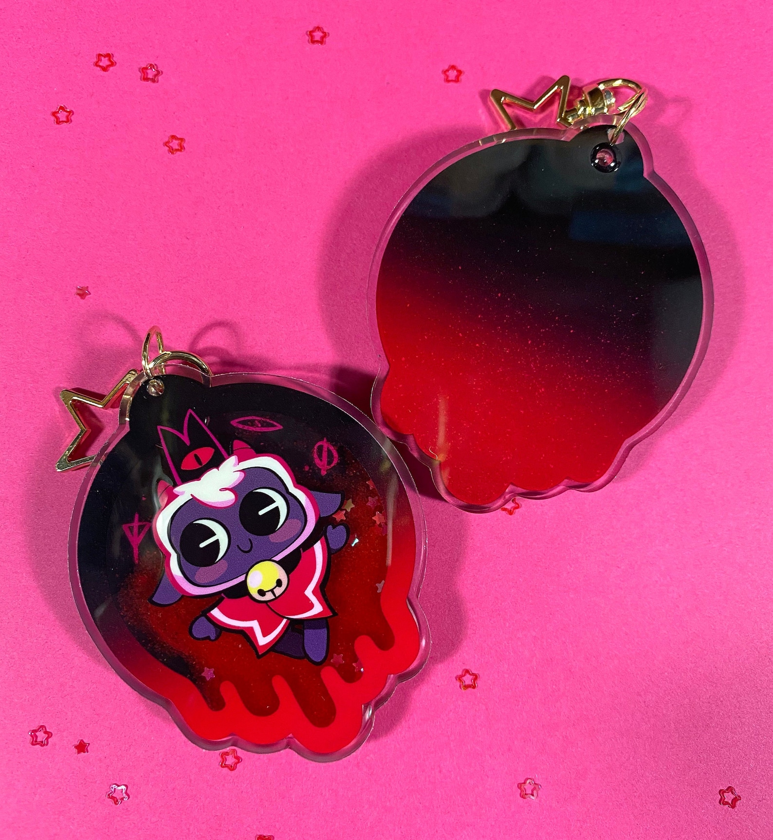 Cult of the Lamb Liquid Quicksand Shaker Keychain Acrylic - Etsy