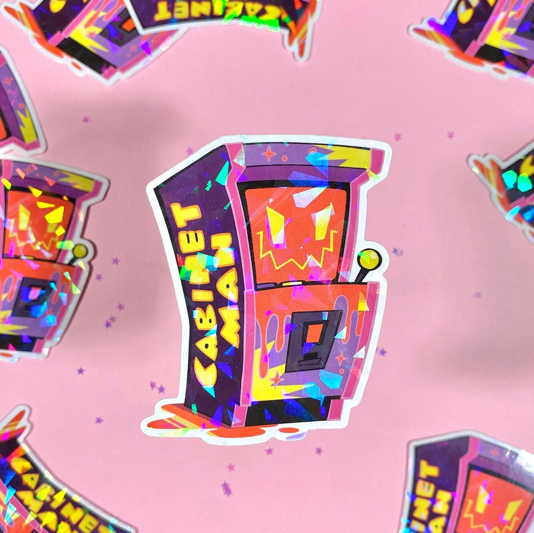 Lemon Demon Cabinet Man Inspired Die Cut Sticker, Holographic Vinyl ...