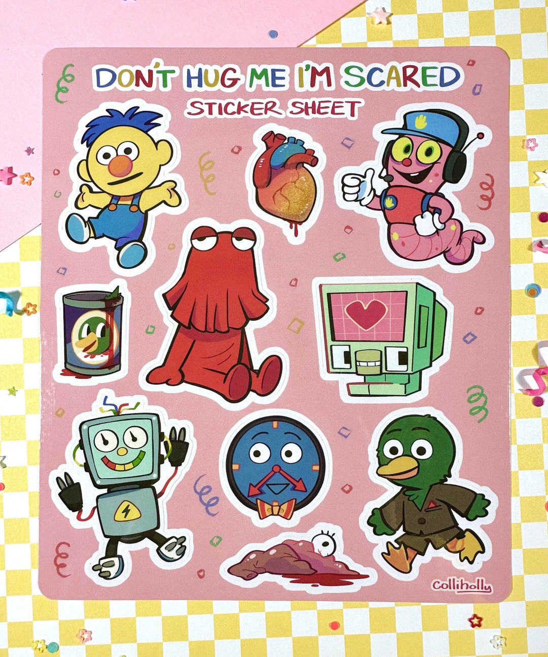 Don’t Hug Me I’m Scared DHMIS Die Cut Vinyl Sticker Sheet - 6.5" X 5.5 ...