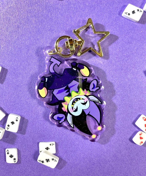 Jevil Deltarune Glitter Keychain Acrylic Epoxy Charm 2.5in. - Etsy ...