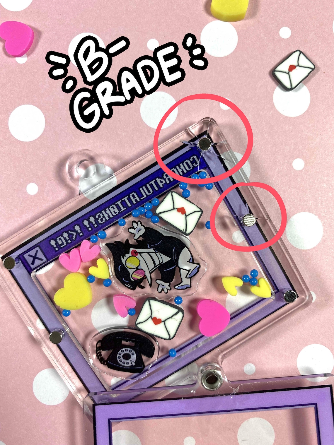 Spamton Deltarune Shaker Charm Keychain Acrylic Openable - Etsy