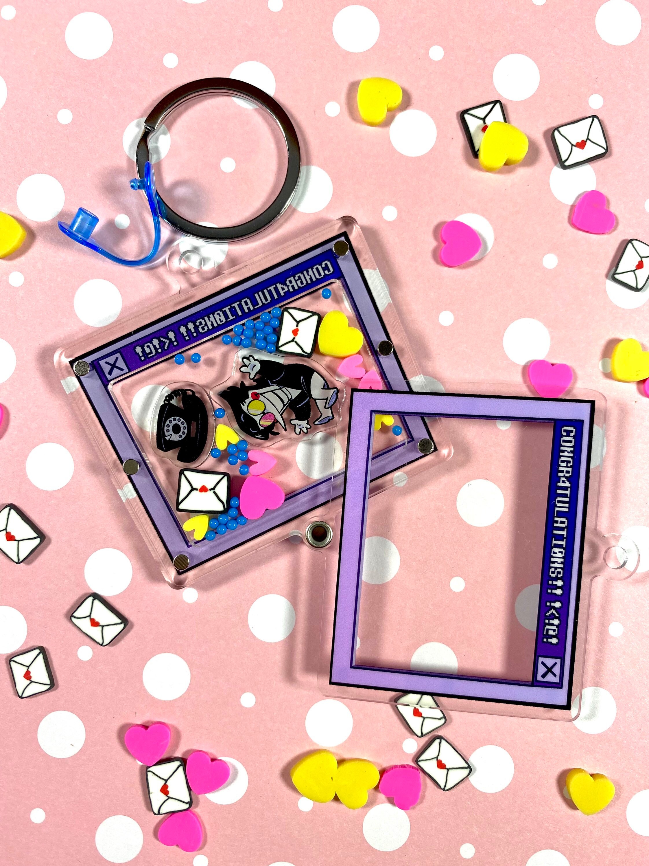 Spamton Deltarune Shaker Charm Keychain Acrylic Openable - Etsy