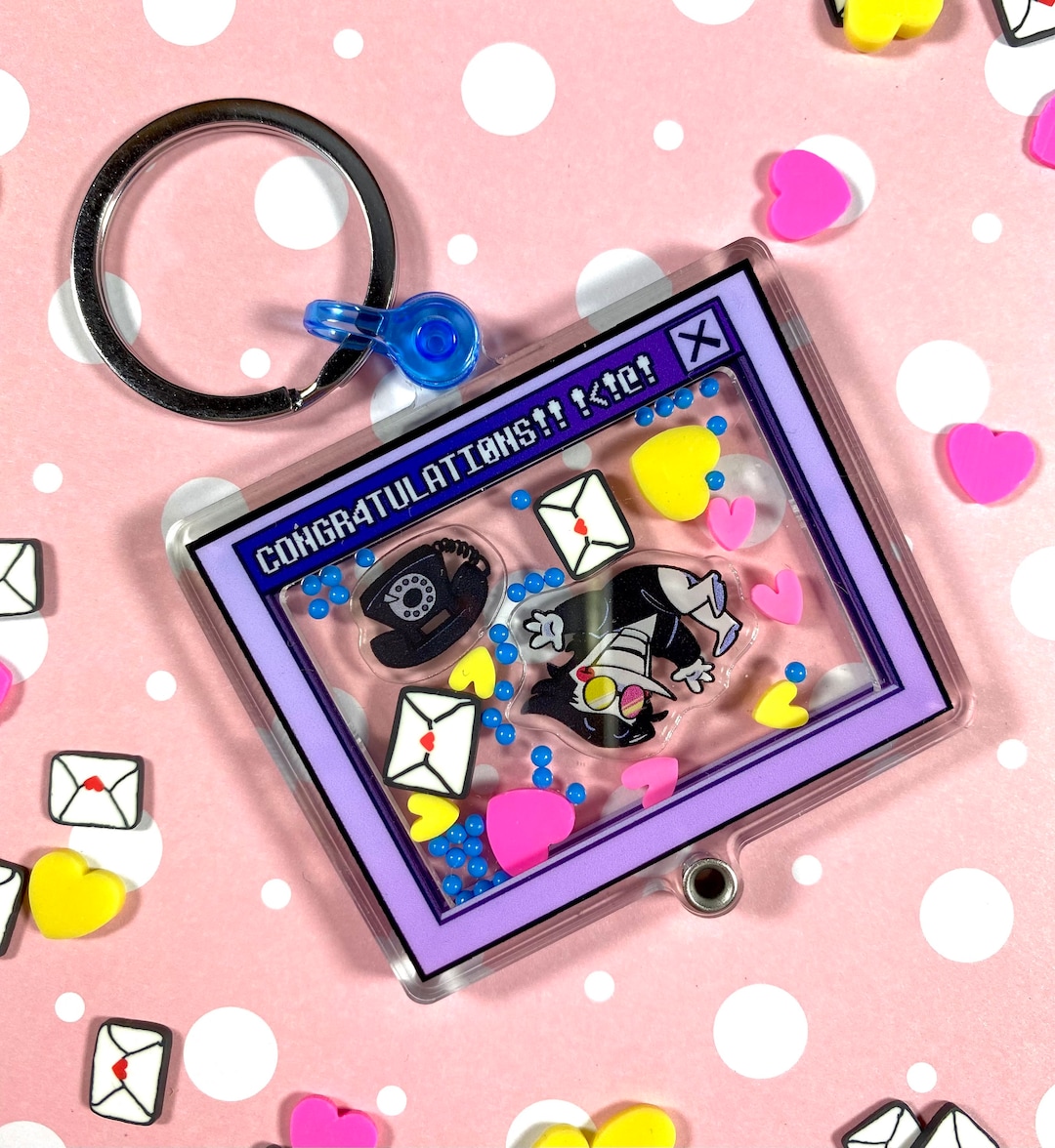 Spamton Deltarune Shaker Charm Keychain - Acrylic Openable Charm - 2 ...
