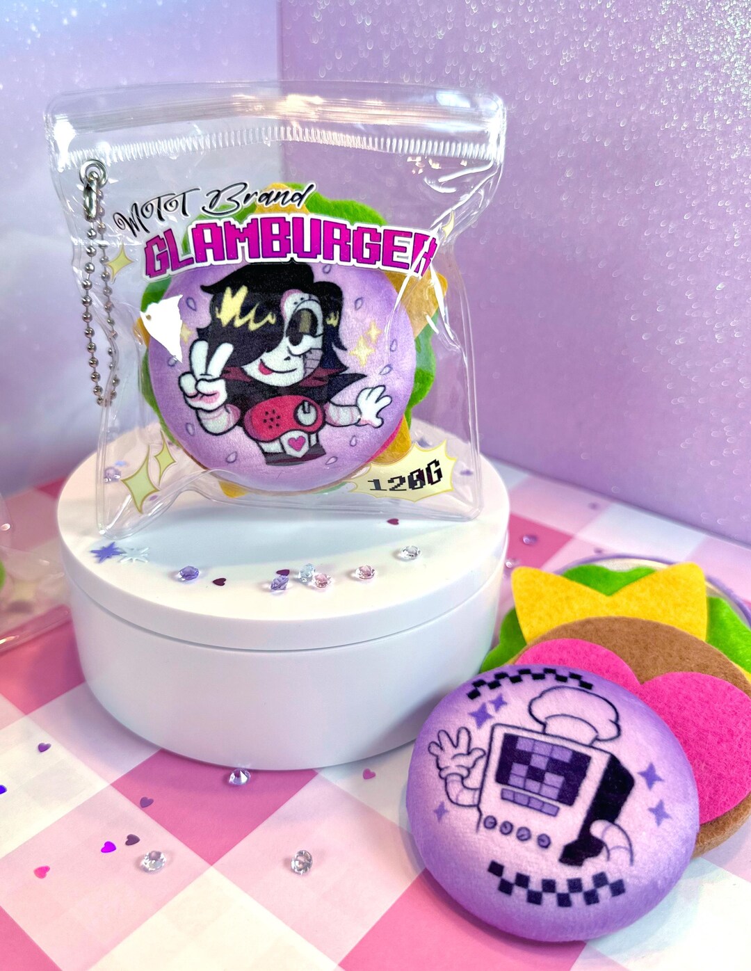 Restock Planned - Mettaton Undertale Glamburger Soft Minky Burger Charm ...
