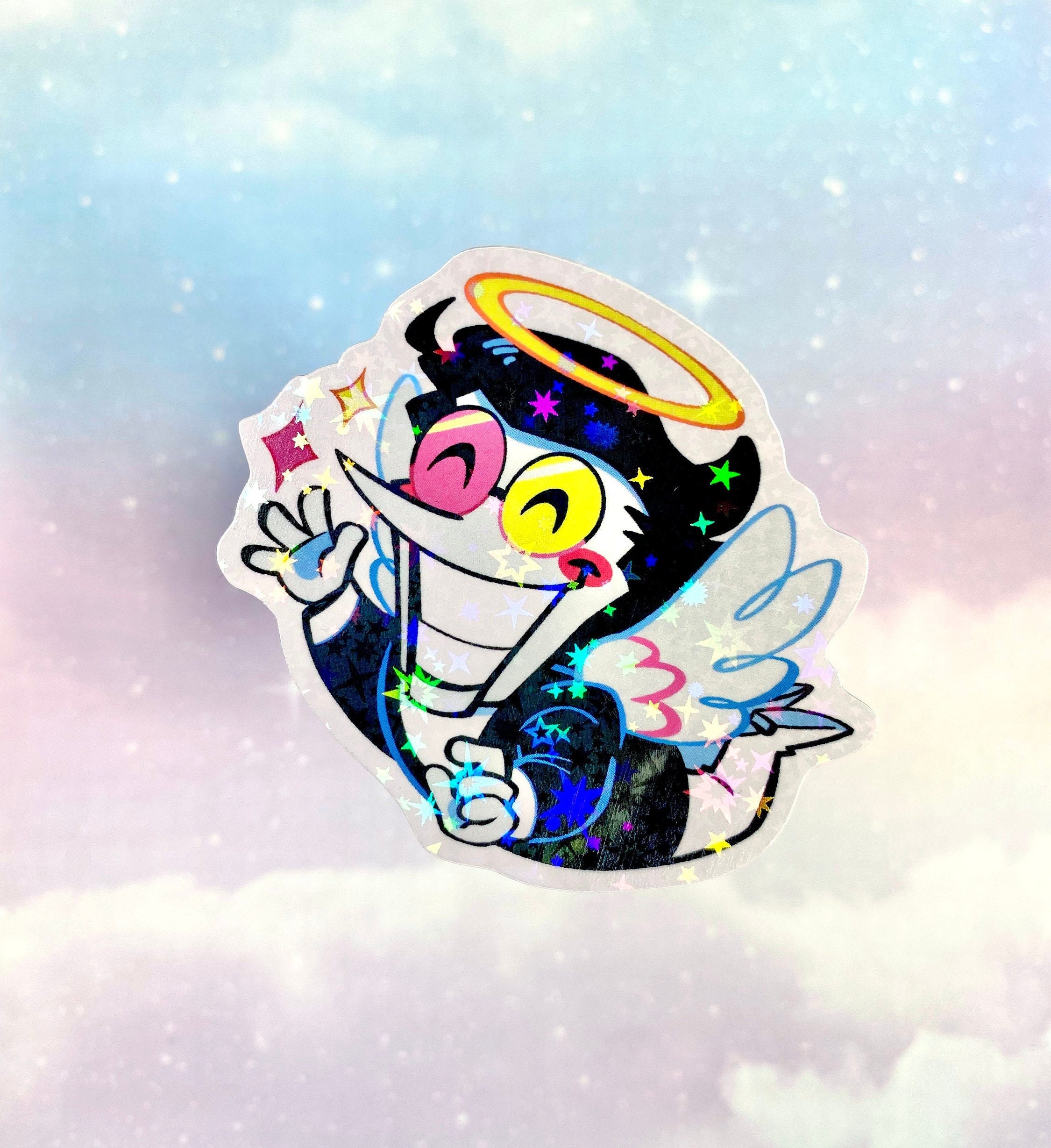 Deltarune Spamton Angel Sticker Die Cut Sticker Holographic - Etsy Sweden