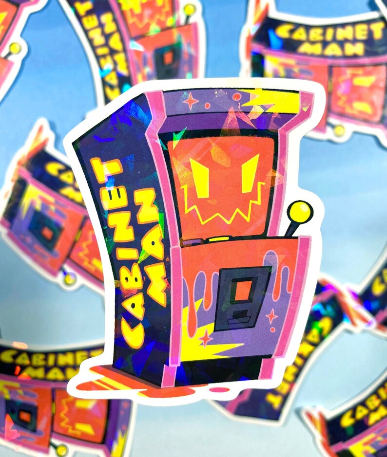 Lemon Demon Cabinet Man Inspired Die Cut Sticker Holographic - Etsy