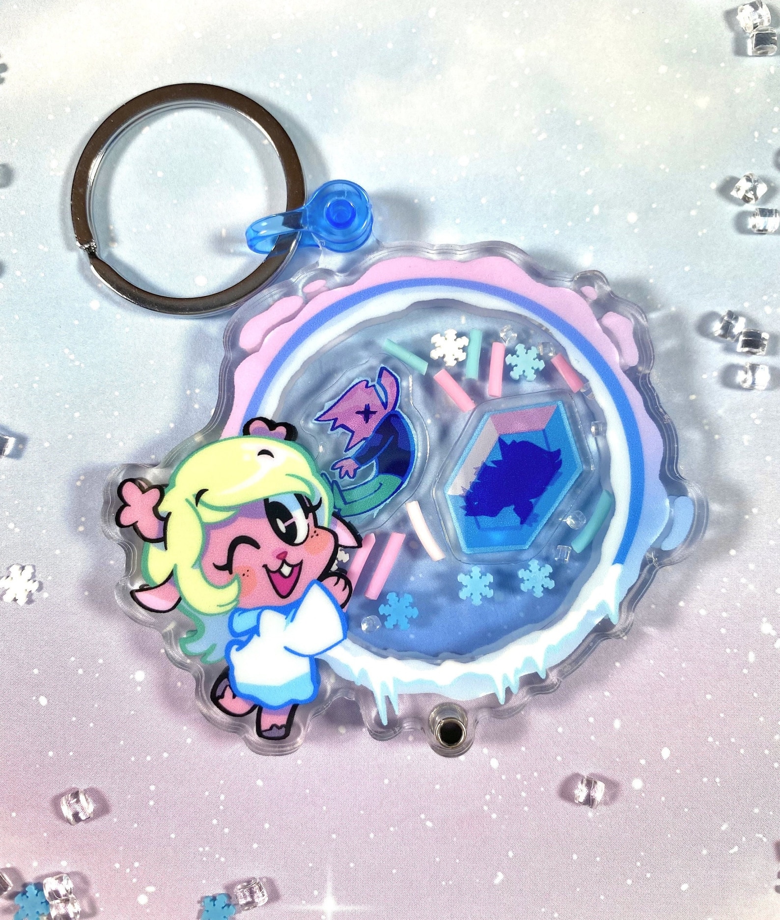 Deltarune Noelle Snowgrave Shaker Charm Keychain Acrylic - Etsy