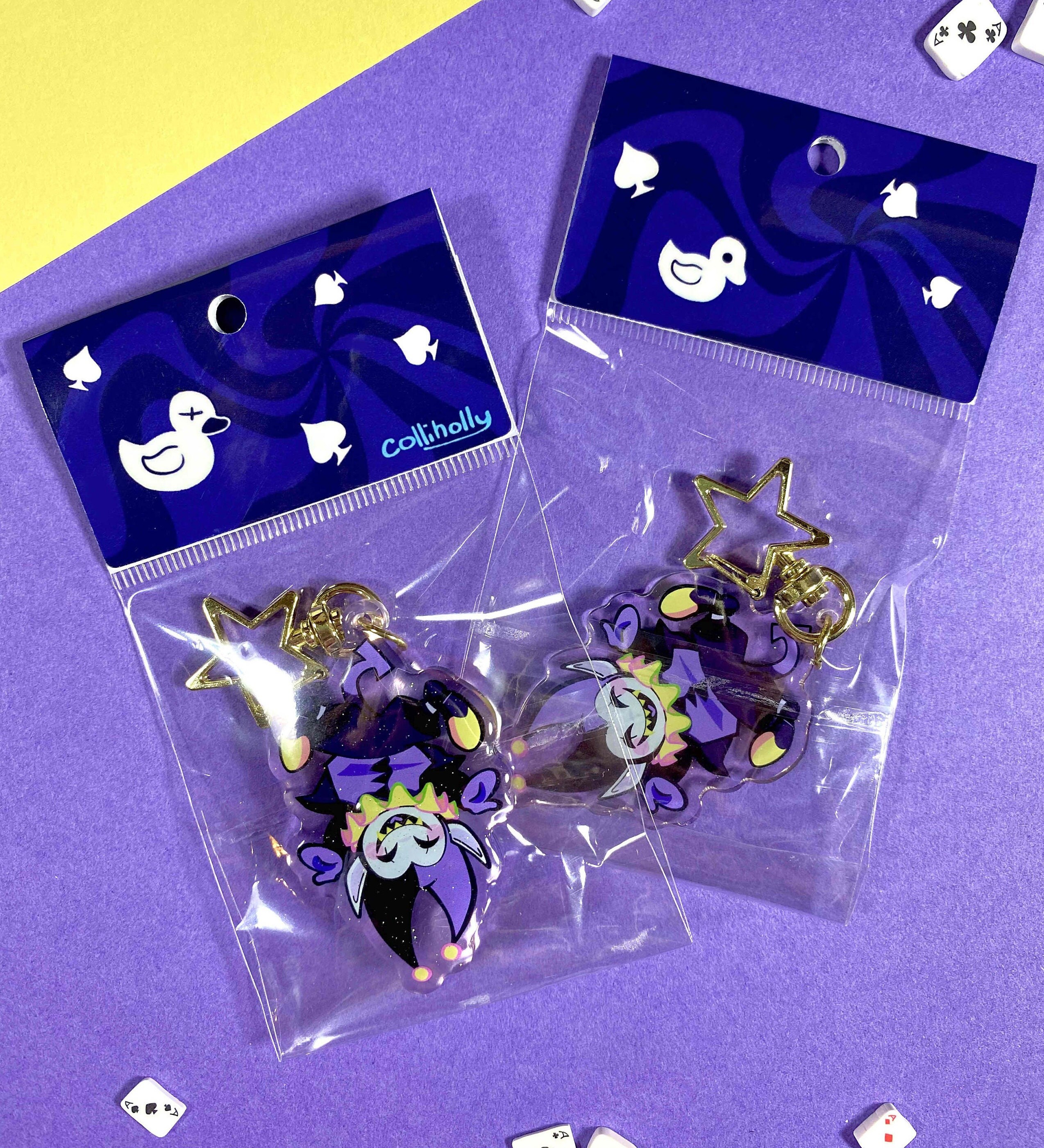 Jevil Deltarune Glitter Keychain Acrylic Epoxy Charm 2.5in. - Etsy ...