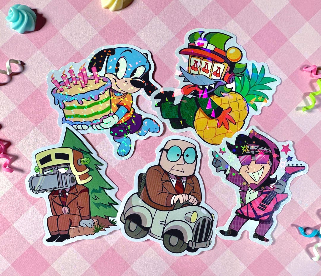 Toontown Die Cut Vinyl Stickers - 2.5" Holographic - Corporate Clash - Etsy