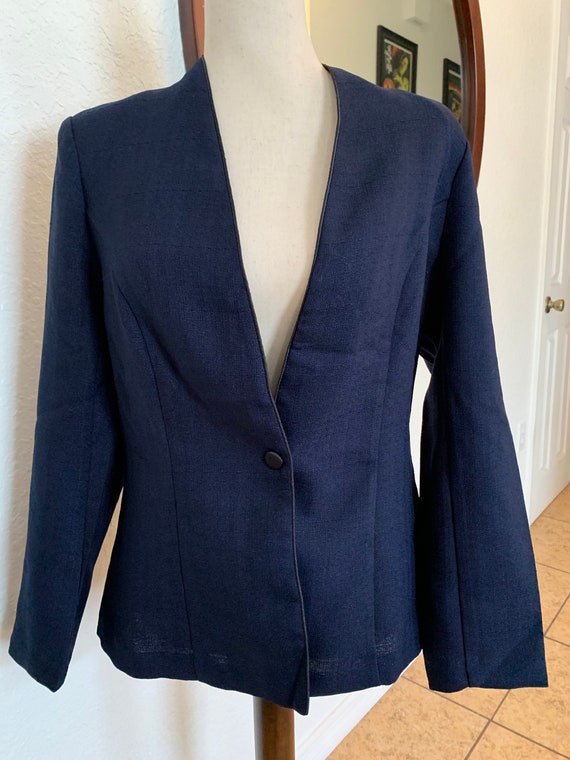 Vintage Faux Denim Blazer - Etsy