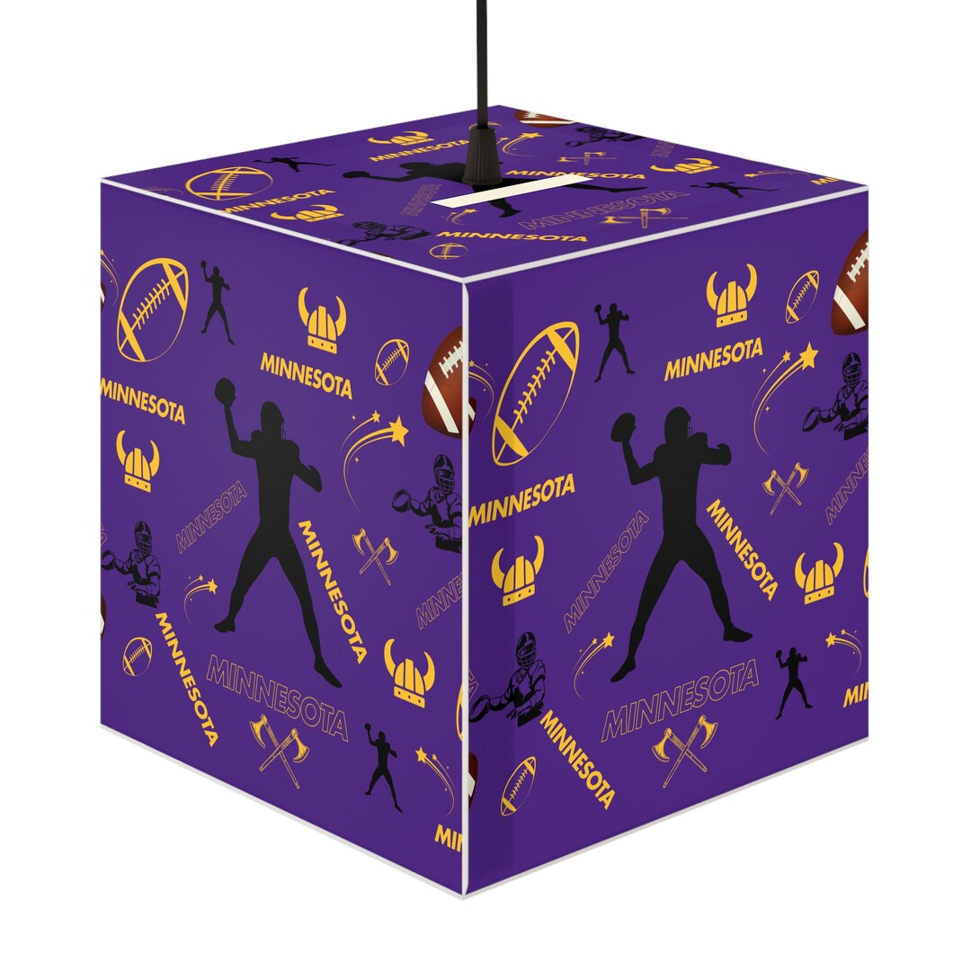 Cube Lamp Minnesota Football Team Light, Sports Lover Night Light, NFL ...