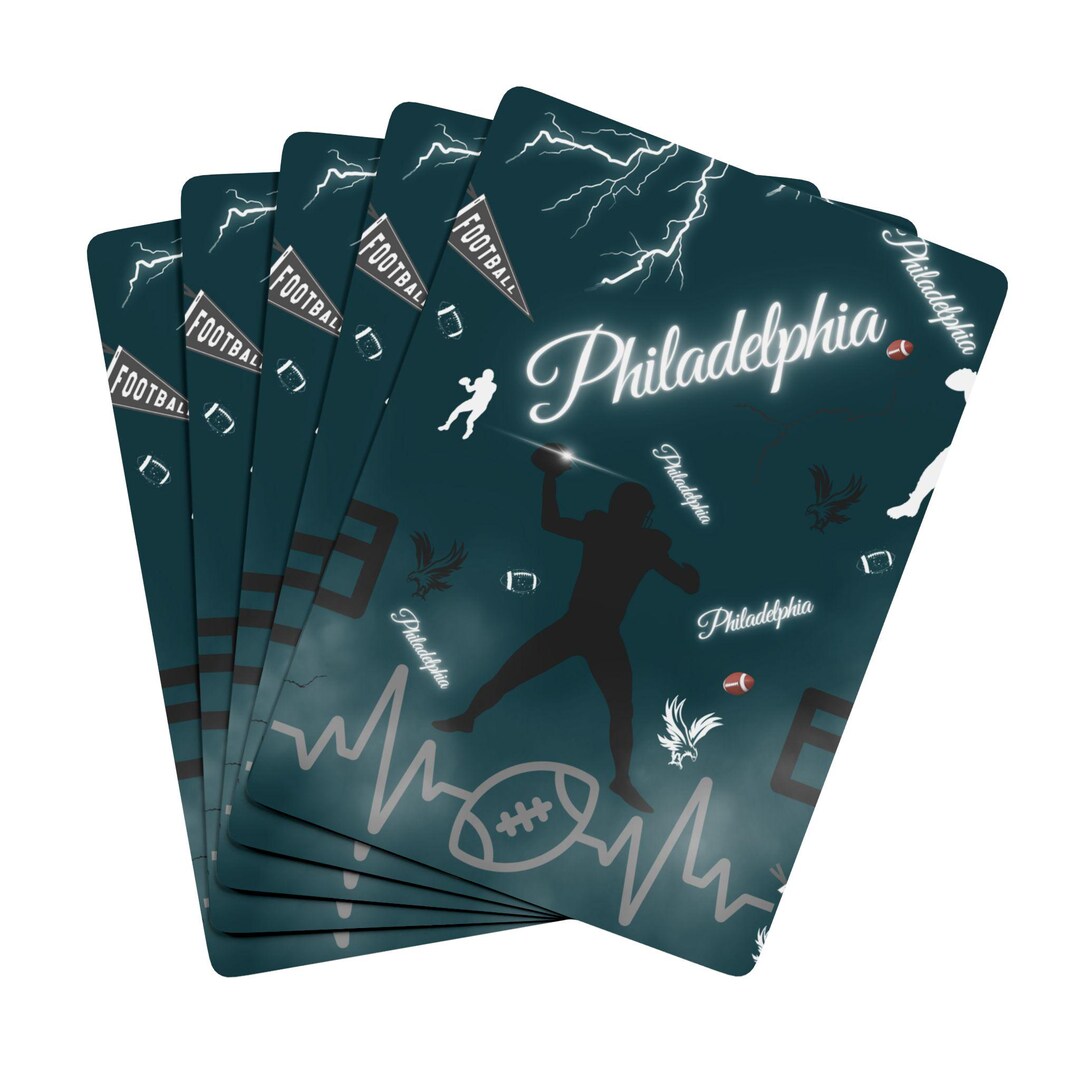 Philadelphia Football Team Poker Playing Cards - NFL Sports Game Night ...