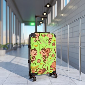 Gone Bananas Suitcase/ Monkey Themed Luggage/ Animal Luggage/ Monkey ...