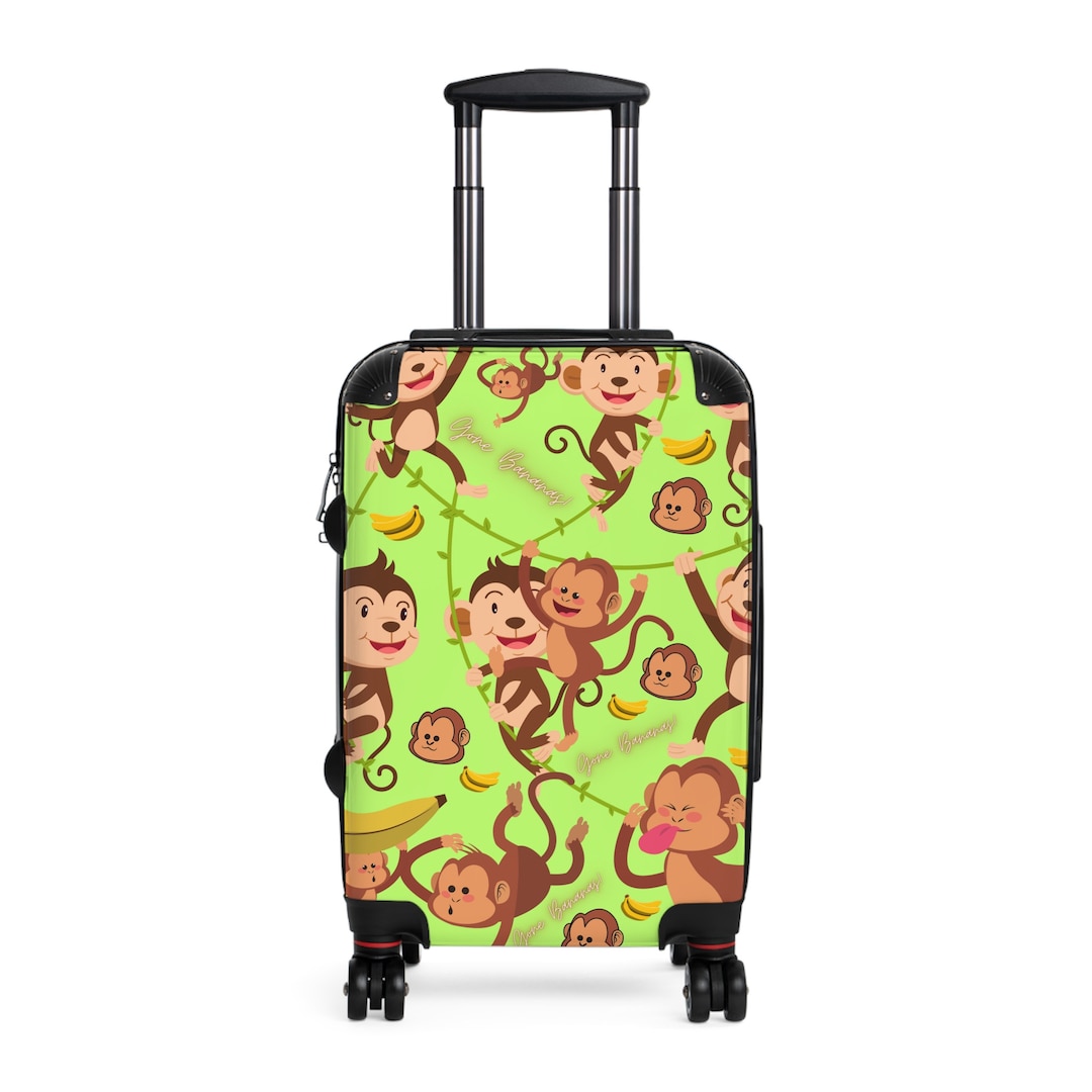Gone Bananas Suitcase/ Monkey Themed Luggage/ Animal Luggage/ Monkey ...