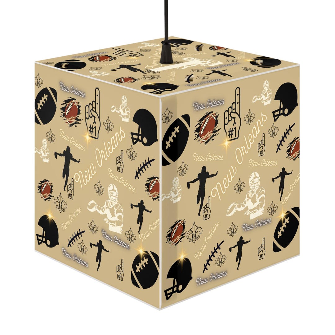 Cube Lamp New Orleans Football Team Light, Sports Lover Night Light ...