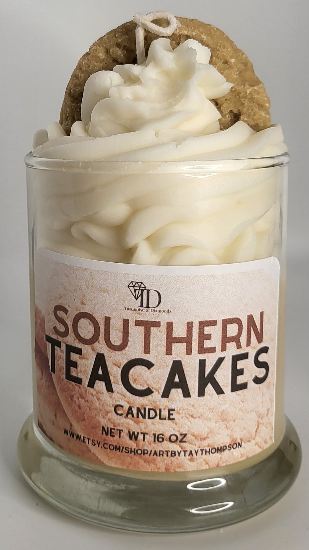 Southern Teacake Candle Texas Teacake Cookie Candle Food Shaped Candle Food Scented Candles Fake ...