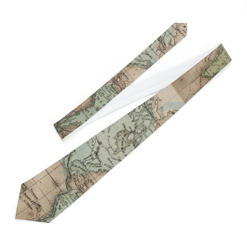 Necktie World Map Style Neck Ties for Men Travel Map Design Theme Neck ...