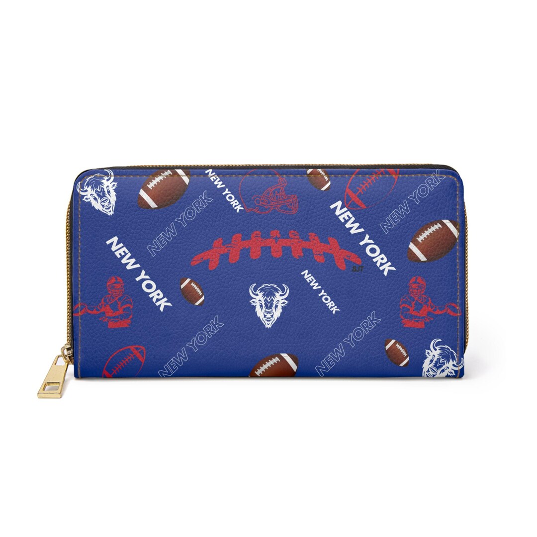 New York Football Team Zipper Wallet Football Lover's PU Leather Wallet ...