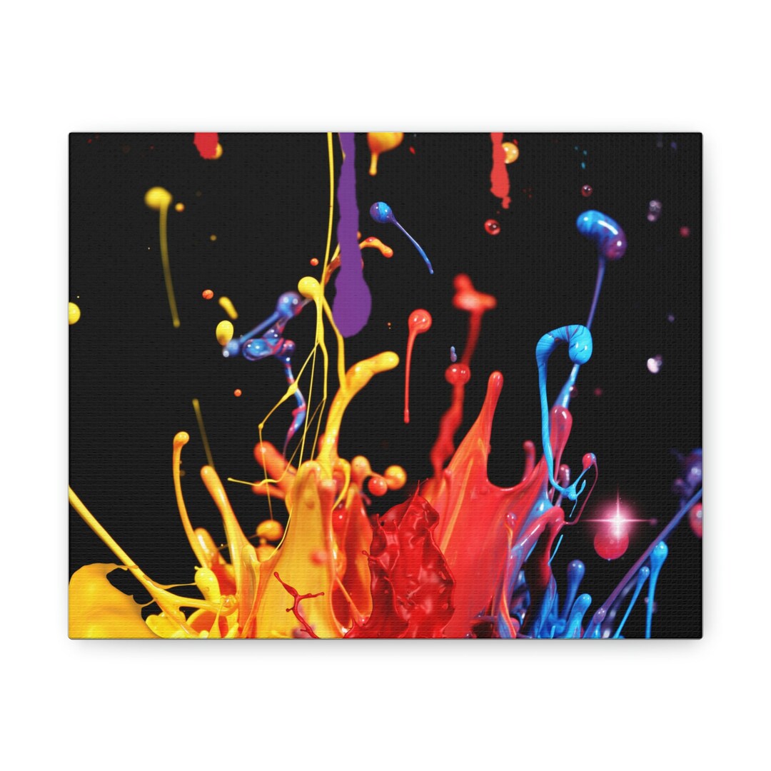Splash Canvas Gallery Wraps/ Paint Theme Art / Paint Themed Wall Art ...