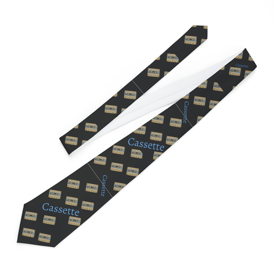 Necktie Retro Style Neck Ties for Men Bright Cassette Tape Theme Neck ...