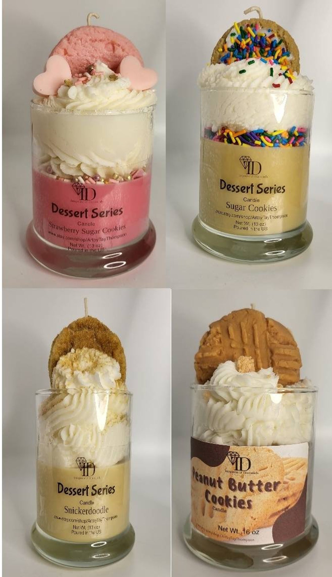 Cookie Candle Variety Pack Fake Food Candles Dessert Candles Food ...