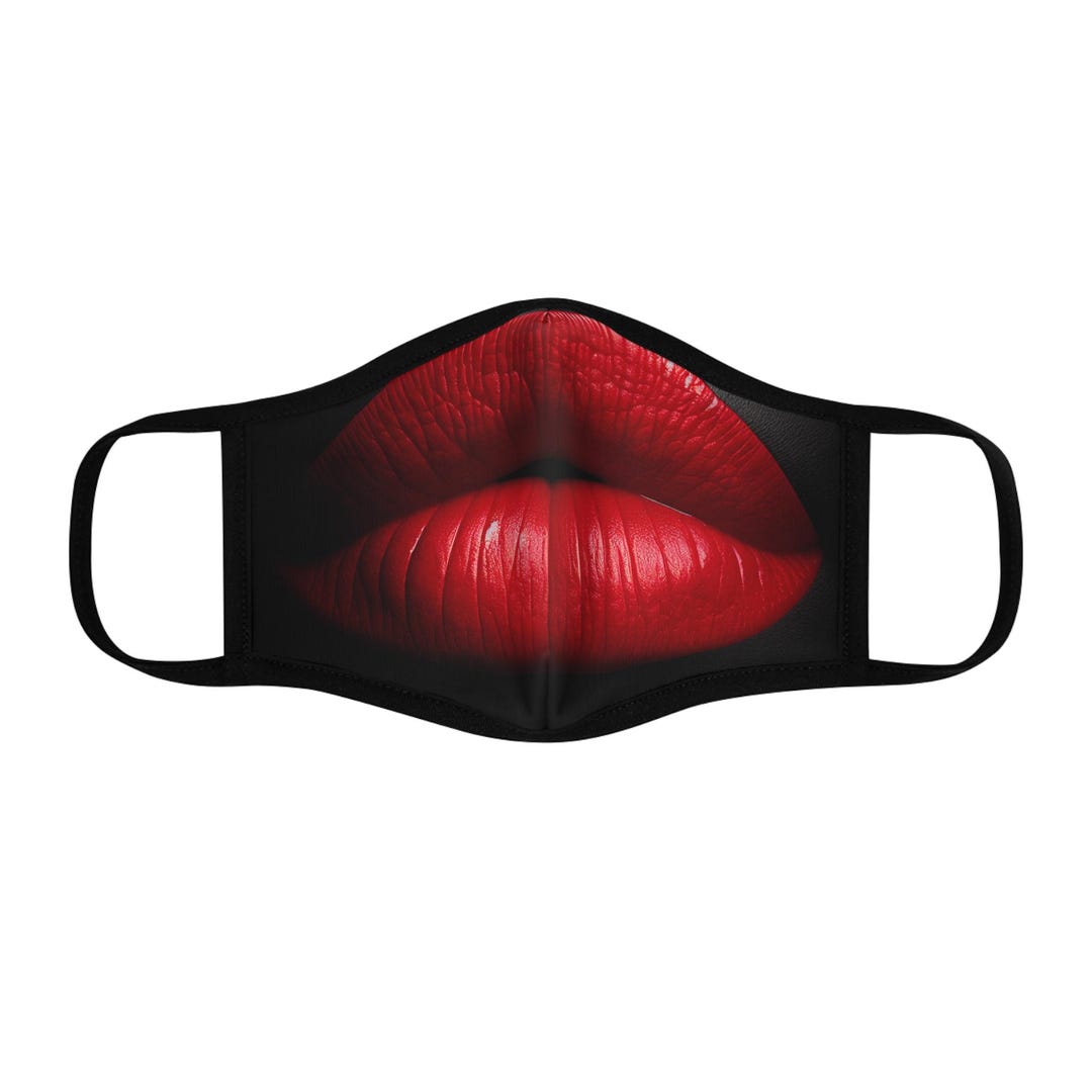 Big Lips Face Mask, Colorful Art Mask, Stylish Facial Covering, Unique ...