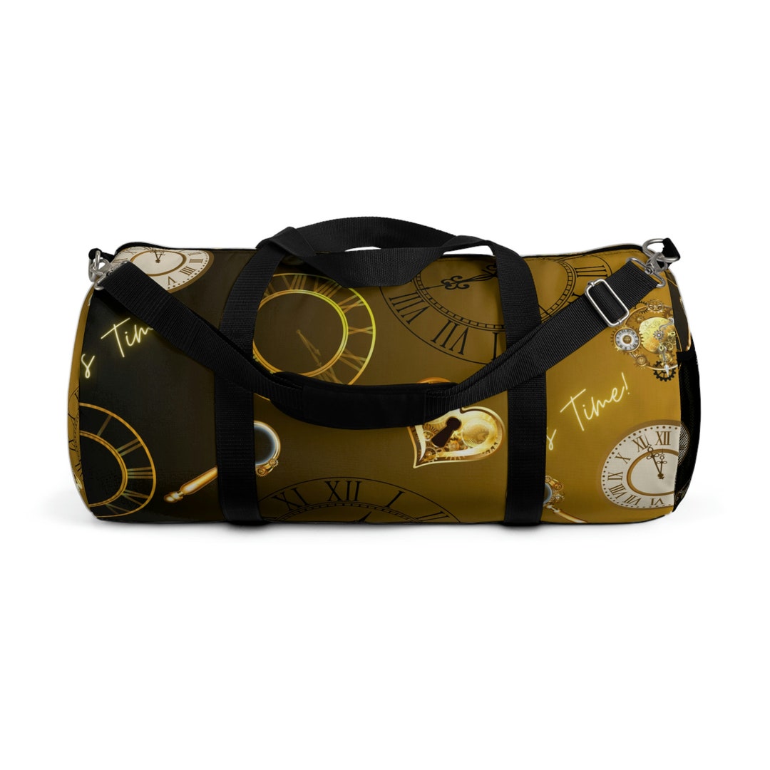 Clock Duffel Bag/ Clock Themed Duffel Bag/ Clock Travel Bag/ Gift for ...