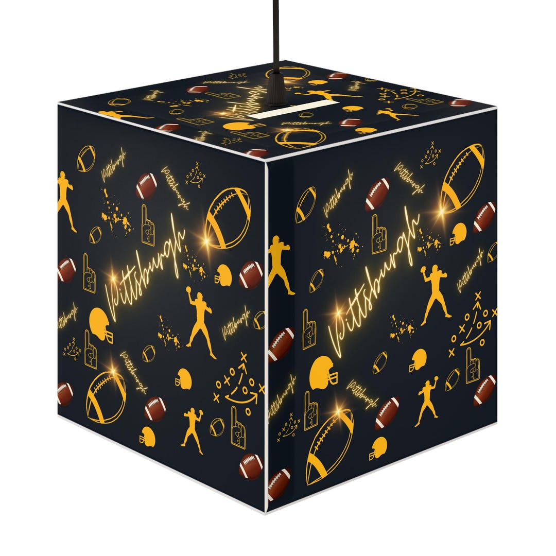Cube Lamp Pittsburgh Football Team Light, Sports Lover Night Light, NFL ...