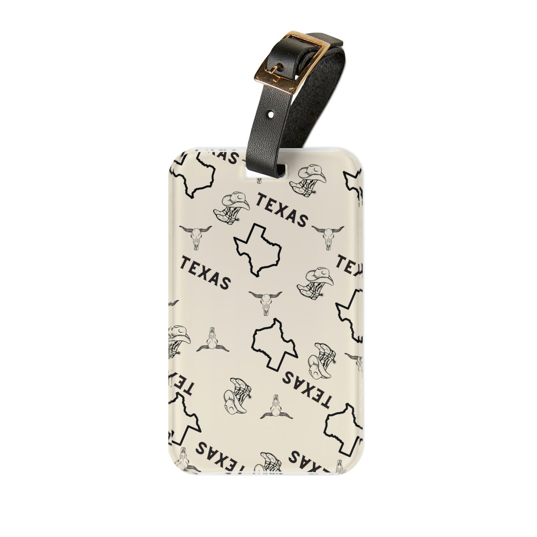 Texas Luggage Tag/ State of Texas Style Luggage Tag - Etsy