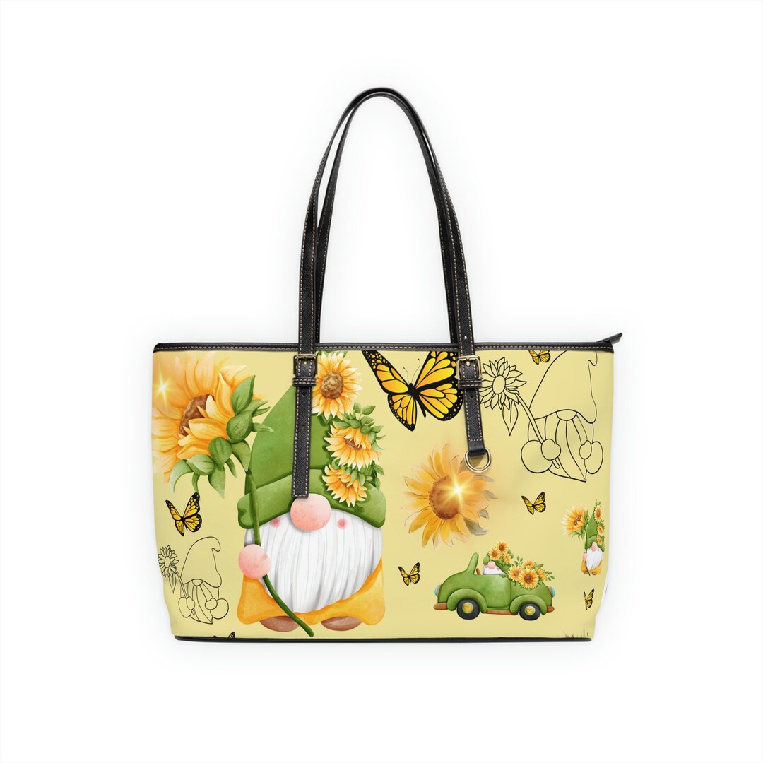 Gnome Spring PU Leather Shoulder Bag Gnome Themed Purse Gnome Themed ...