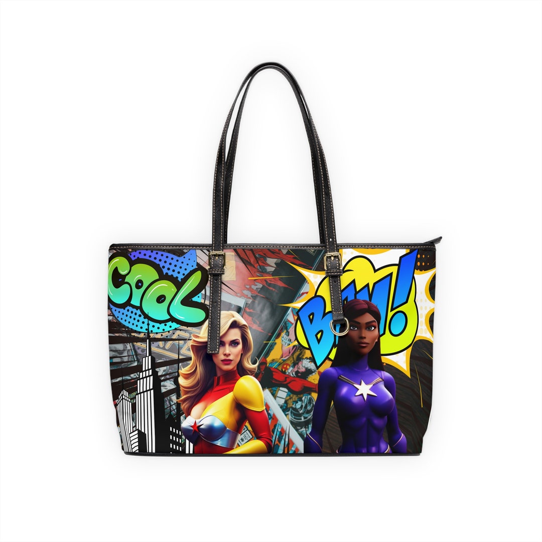 Leather Shoulder Bag Super Hero Theme Gift Purses Fun Vintage Purses ...