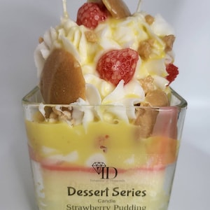 Strawberry Pudding Candle/ Fake Food - Etsy