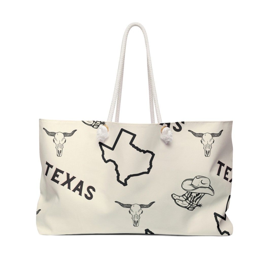 Texas Weekender Bag/texas Theme Tote/texas Bag - Etsy