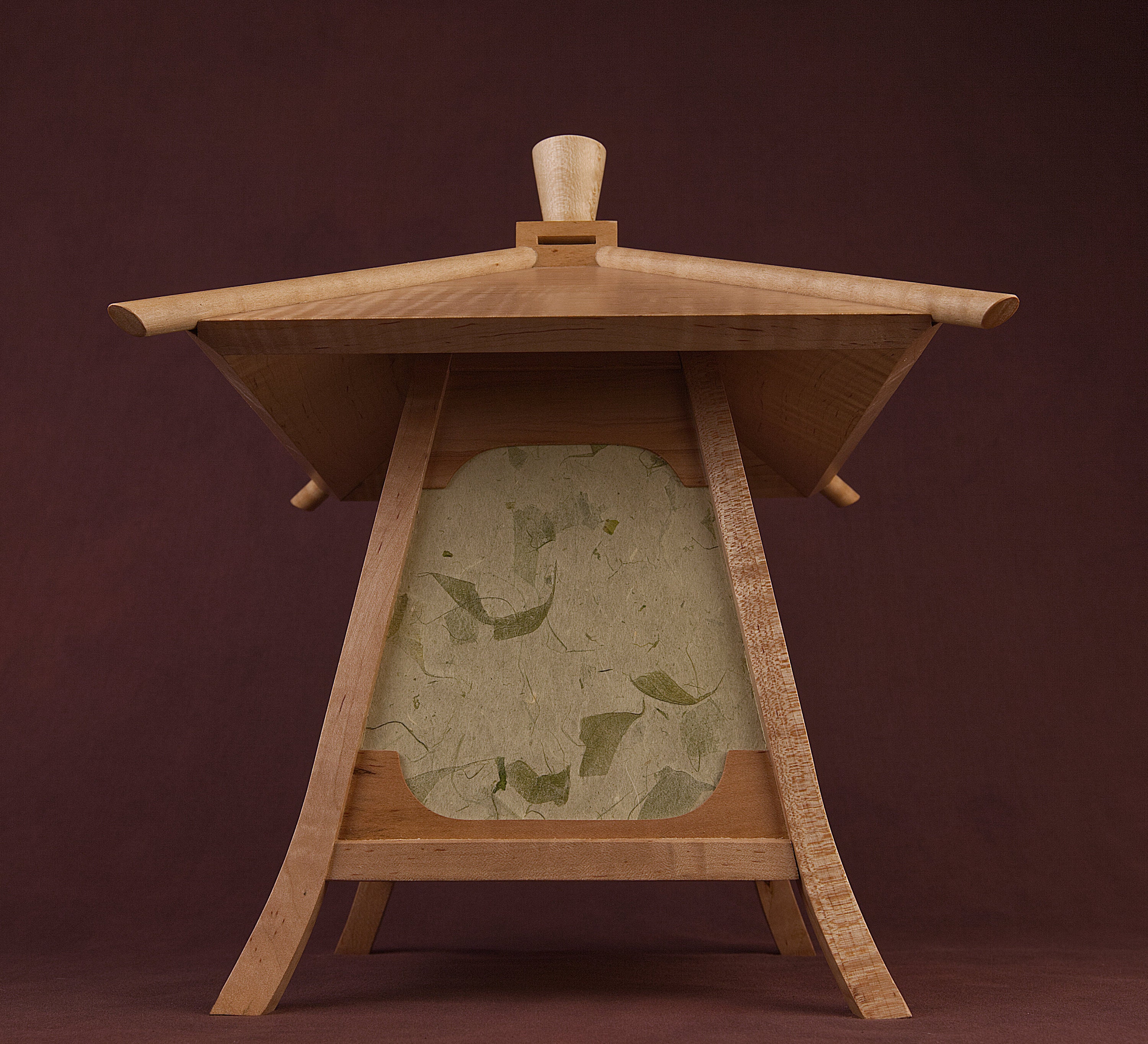 Japanese Lamp / Lantern in Curly Maple Wood -"kodama" (forest Spirit ...