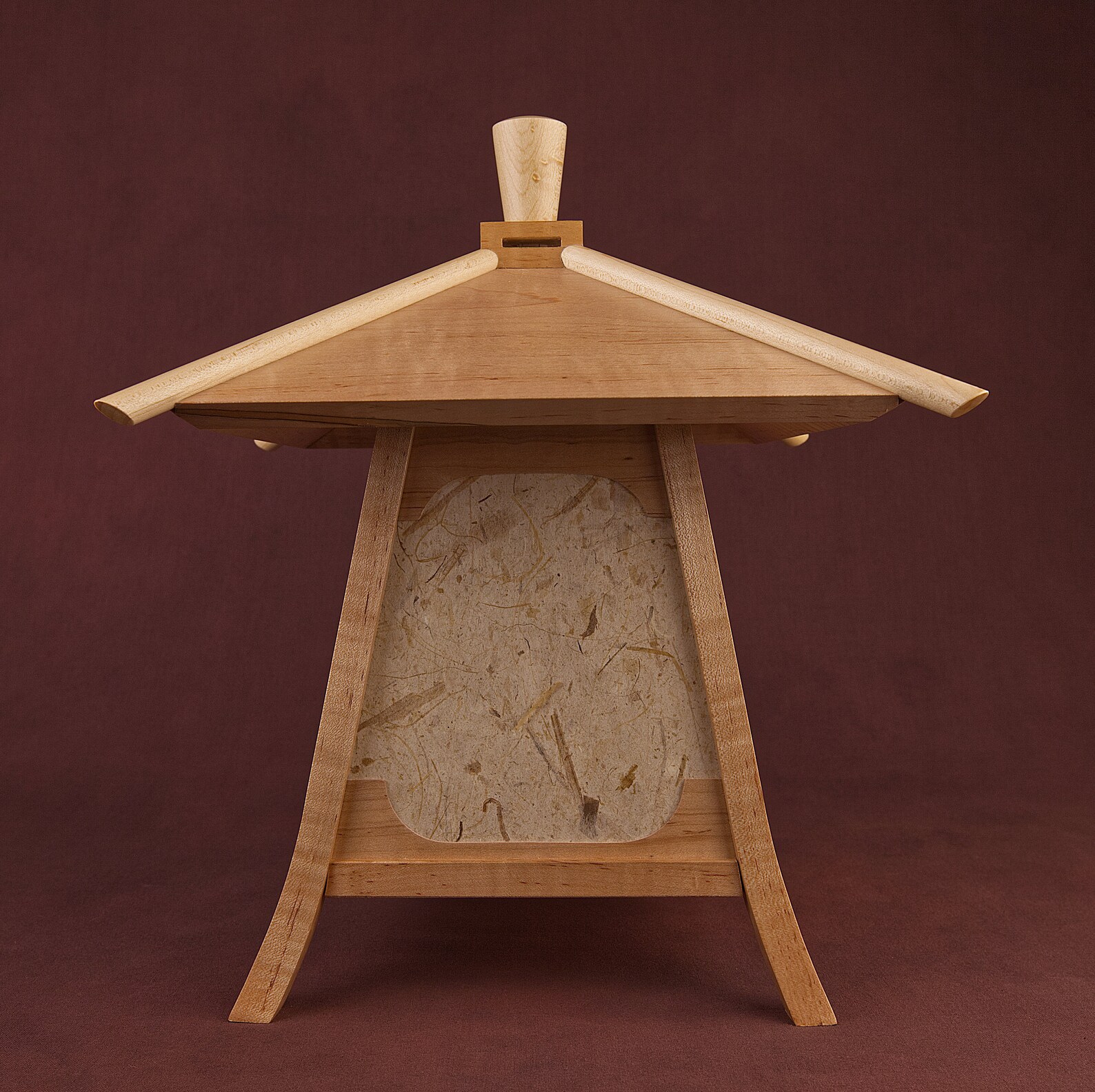 Japanese Lamp / Lantern in Curly Maple Wood -"kodama" (forest Spirit ...