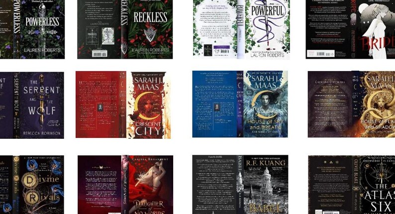 Set of 24 Printable Fantasy Mini Book Covers - Etsy