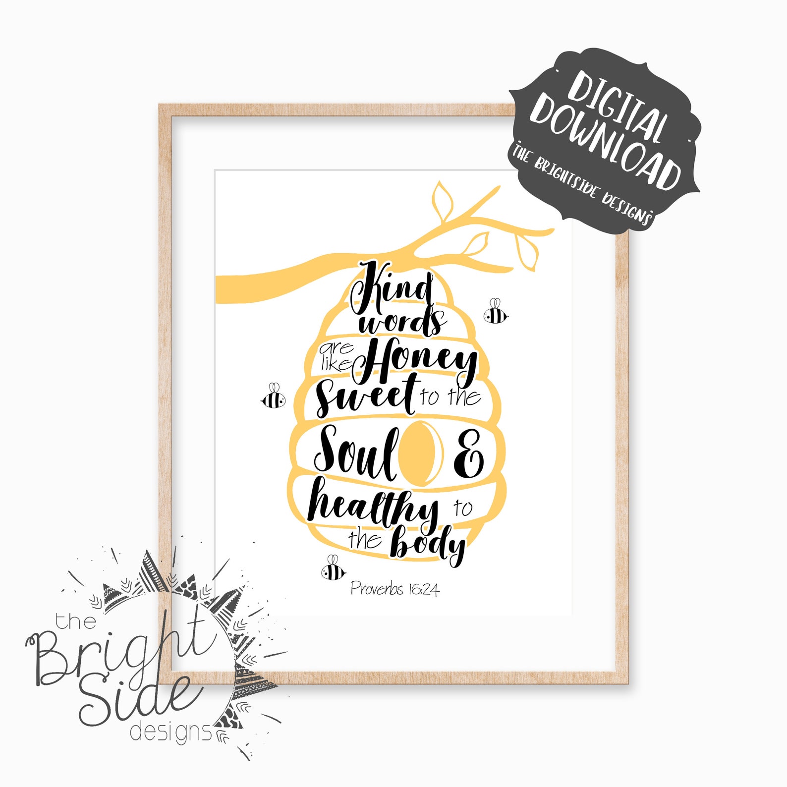 Kind Words Are Like Honey Sweet to the Soul, Proverbs 16:24, Bible ...