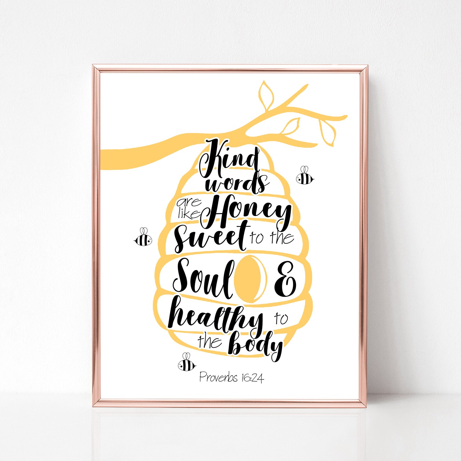 Kind Words Are Like Honey Sweet to the Soul, Proverbs 16:24, Bible ...