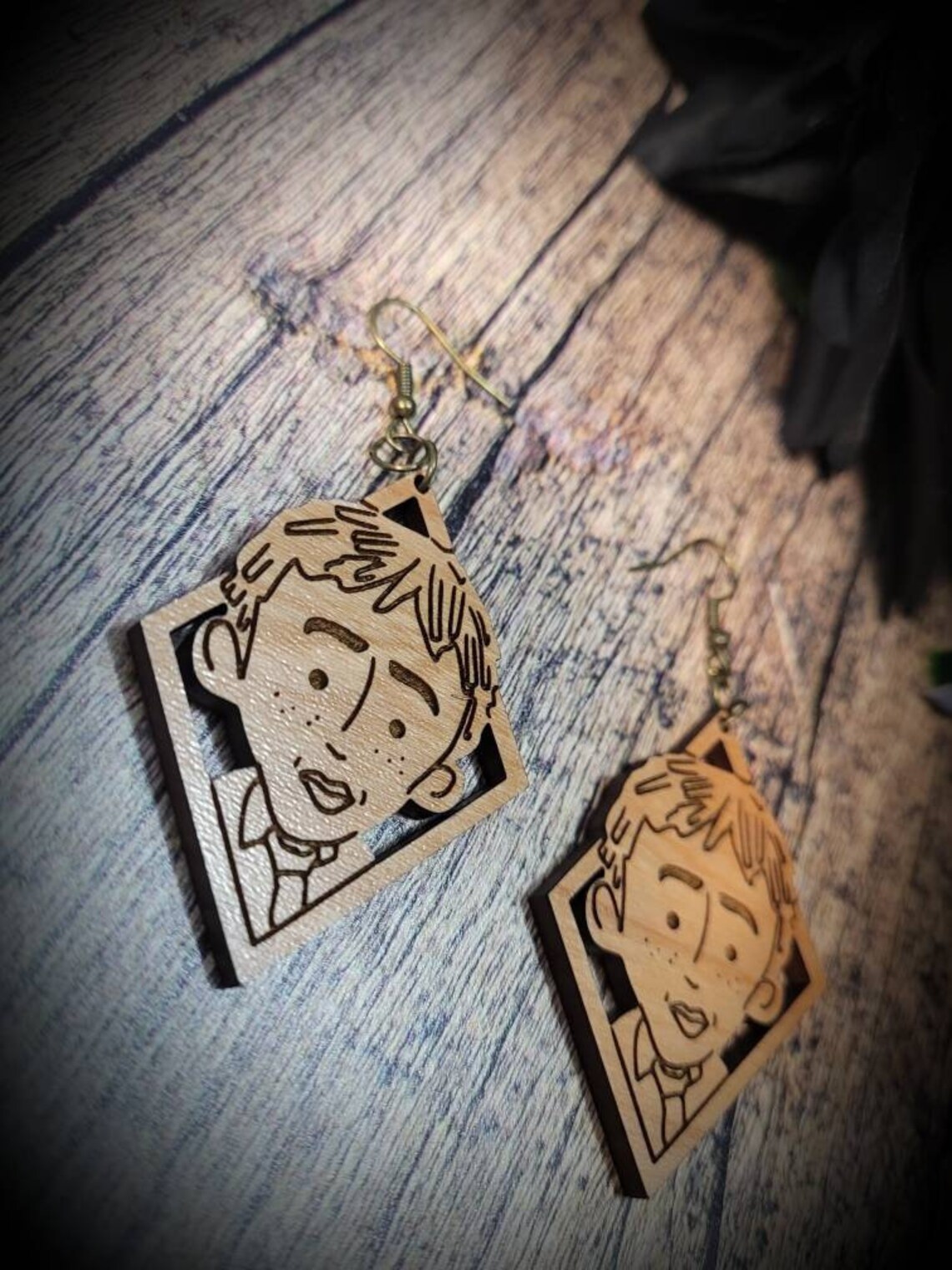 James Henry Trotter Woodcut Earrings - Etsy