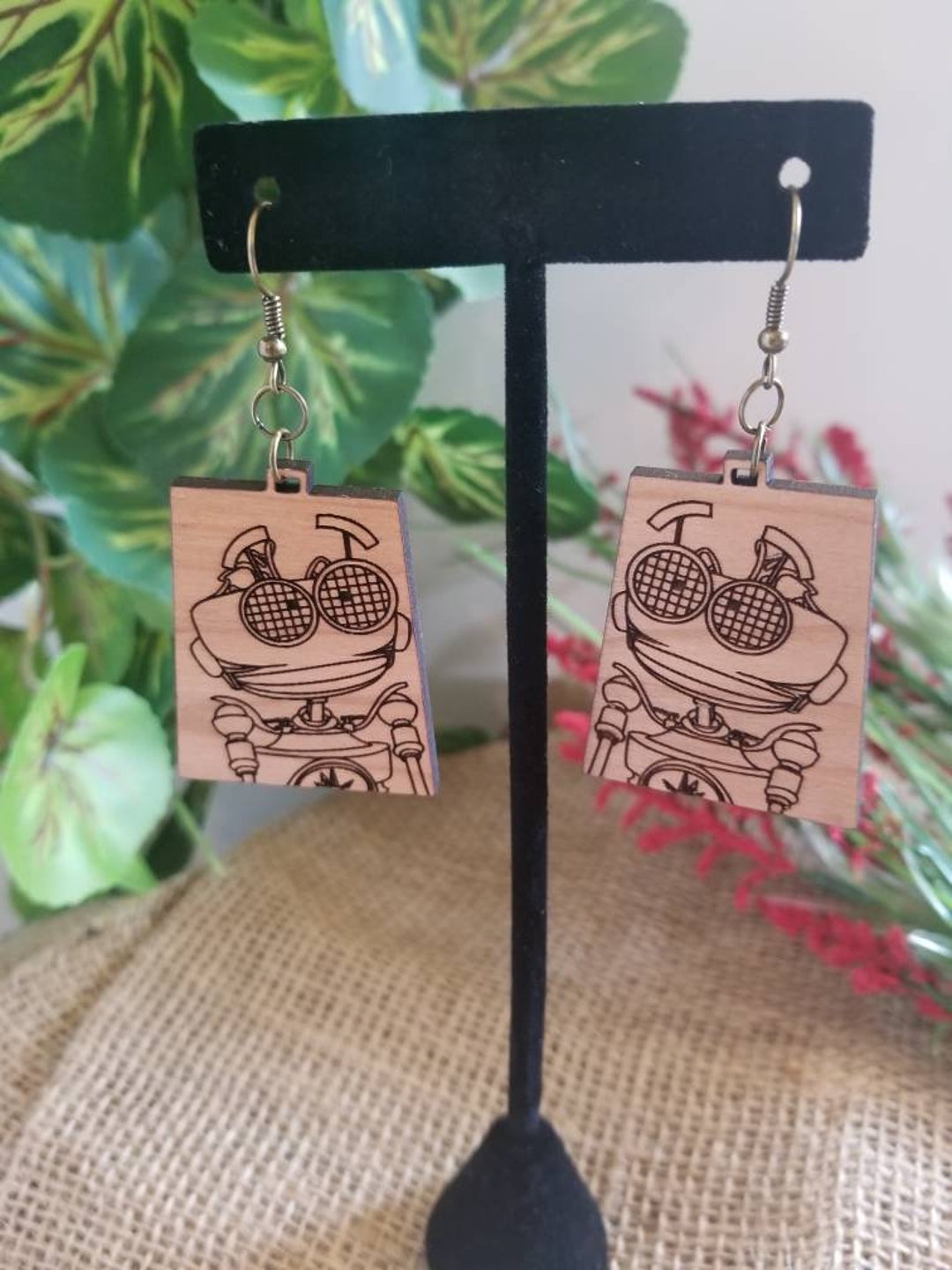 Treasure Planet Ben Gunn Woodcut Earrings - Etsy