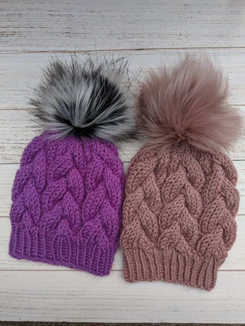 Black Husky Faux Fur Luxury Pom-pom for KNIT crochet hats | Etsy