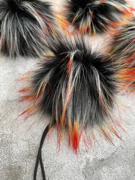 BONFIRE Super Luxury Faux Fur Pom-poms XL 6 7 | Etsy