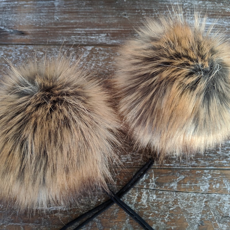 Fur Pom Poms for Hats - Etsy