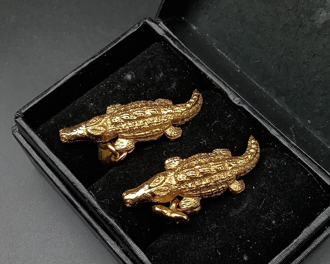 French YSL Yves Saint Laurent Paris Singed Gold Tone Cufflinks - Etsy