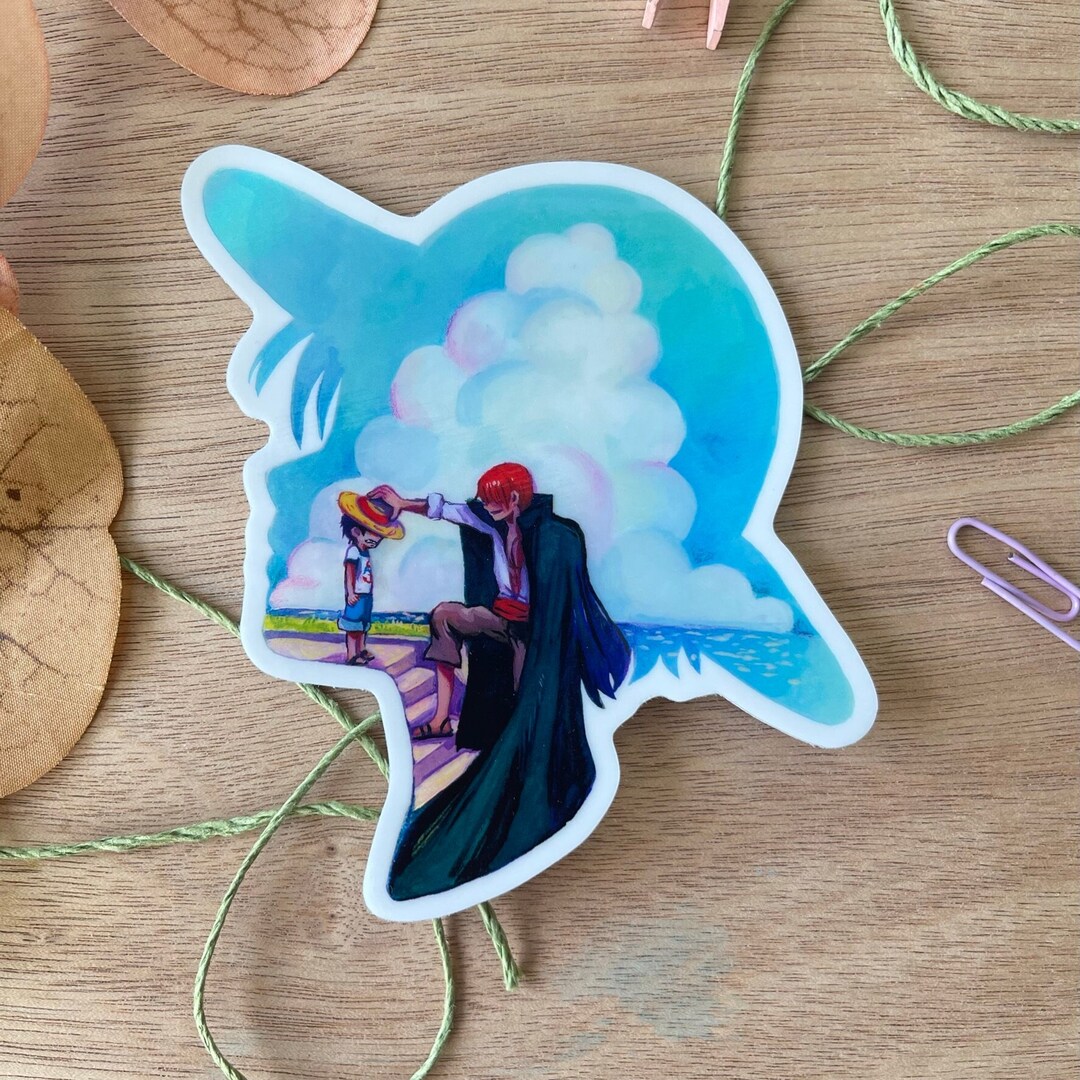 Straw Hat Silhouette, Luffy One Piece Anime, Vinyl Holographic Decal ...