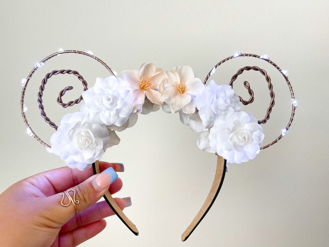 Princess Leia Organa Inspired Ears Star Wars Mouse Ears Flower Wire ...
